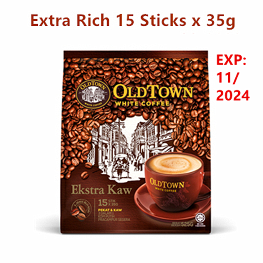 OLDTOWN White Coffee 3 in 1 Extra Rich Ekstra Kaw [35g x 15 sticks] Best Before 11/2024 | Shopee ...