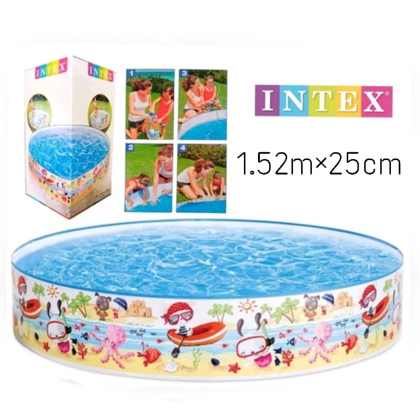 INTEX swimming pool swim Play Pool Alligator Slide Center Inflatable ...