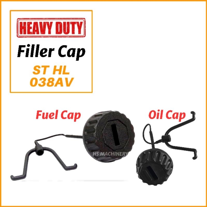 Heavy Duty MS038 Chainsaw Fuel Cap Oil Cap Penutup Tangki Minyak ...
