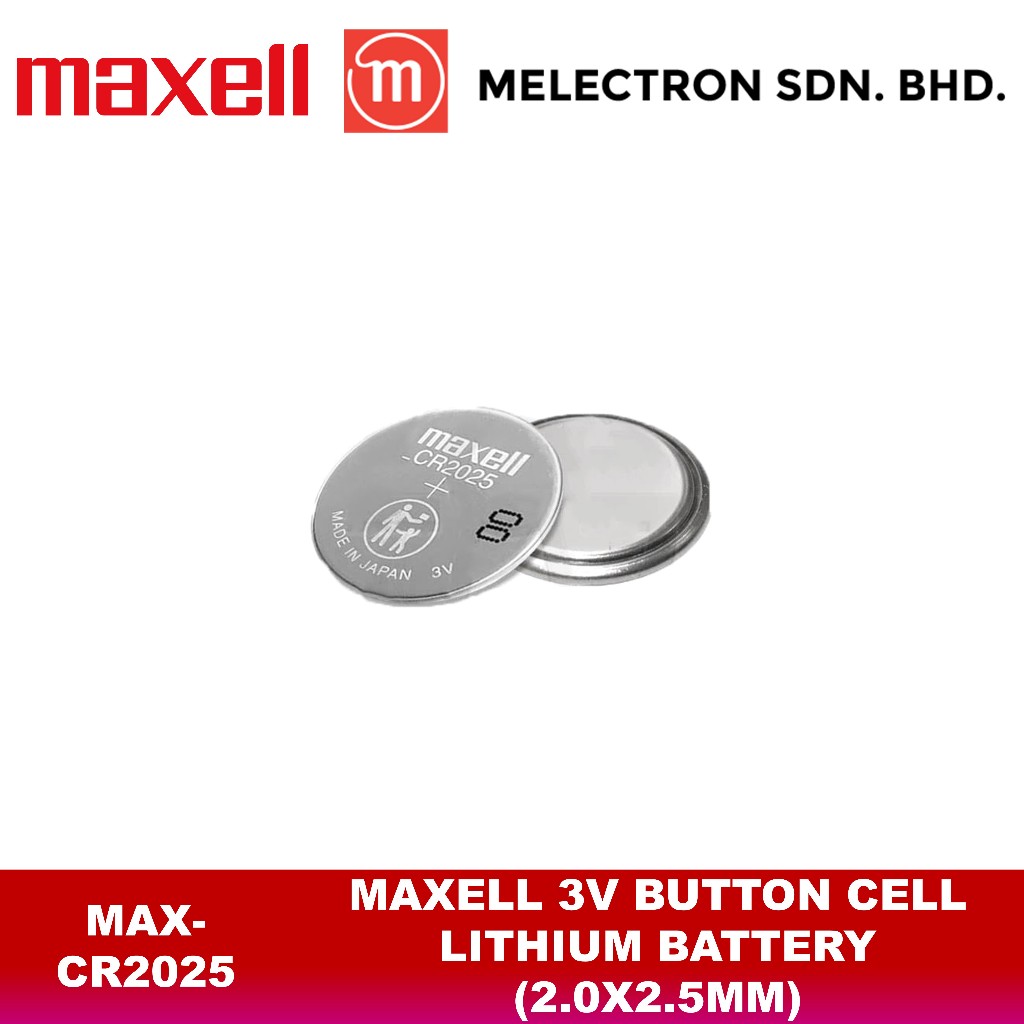 Maxell CR2025 3V Button Cell Lithium Battery | Shopee Malaysia