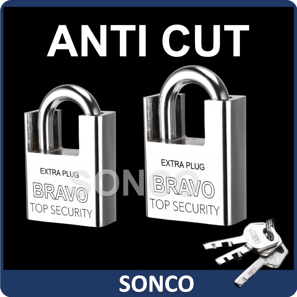 Anti Cut Padlock Stainless Steel Heavy Duty Brass Durable Safety ...