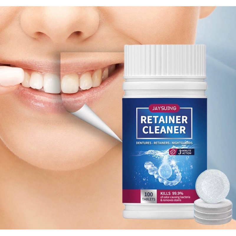 JAYSUING RETAINER CLEANER Pencuci dan penahan gigi Menghilangkan bau ...