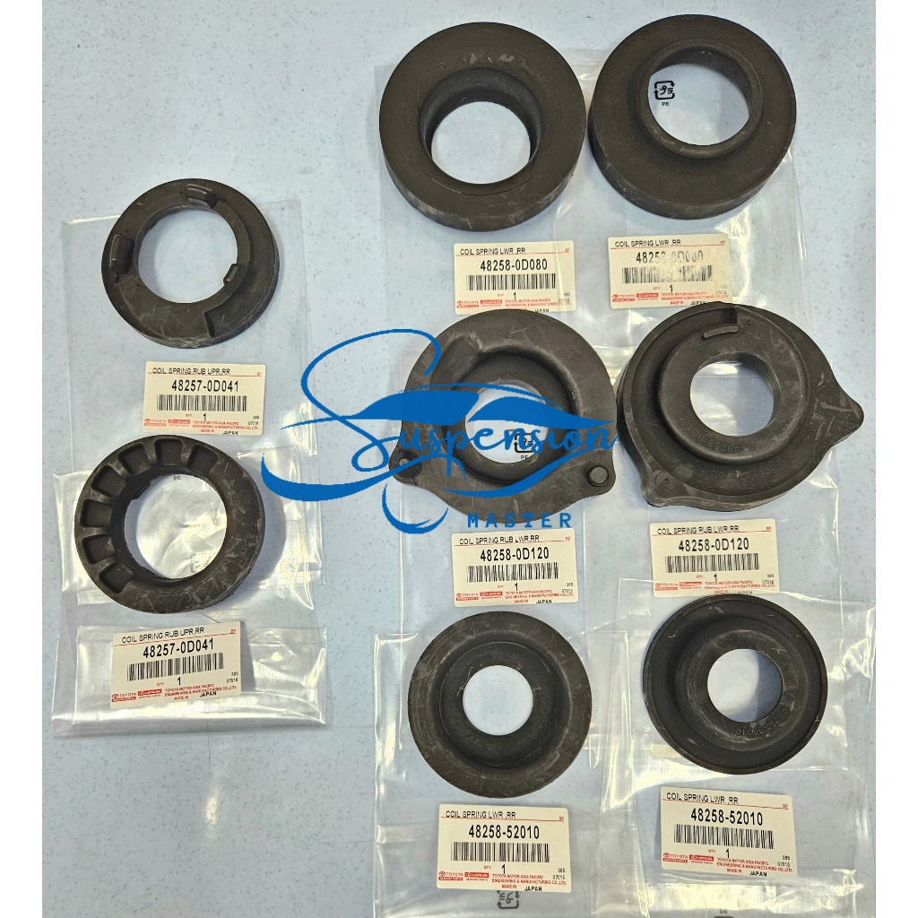 4 IN 1 SET - REAR COIL SPRING RUBBER UPPER/ LOWER - TOYOTA VIOS NCP42 ...