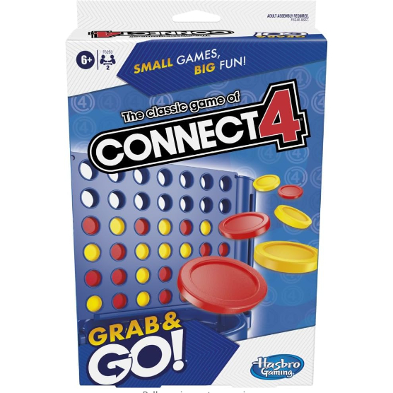 (Original) Connect 4 Grab and Go Game for Kids Ages 6 and Up, Portable ...