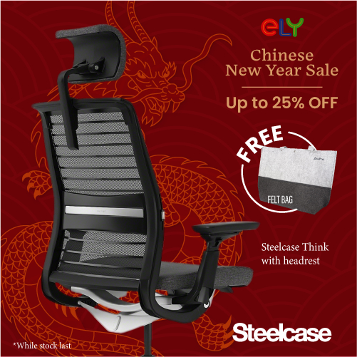 ELY Steelcase Think V2 l With Headrest / Ergonomic Office Chair ...