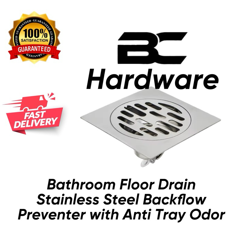 Bathroom Floor Drain Stainless Steel Backflow Preventer With Trap Anti ...