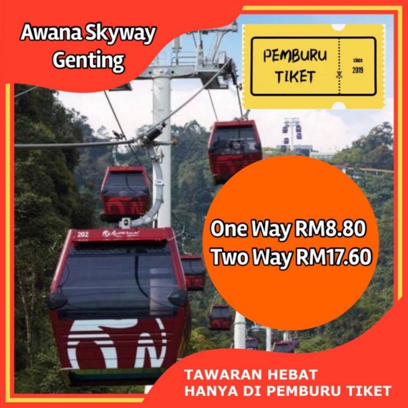 [PM HARGA PROMO - RM9.60] AWANA SKYWAY GENTING CABLE CAR | Shopee Malaysia
