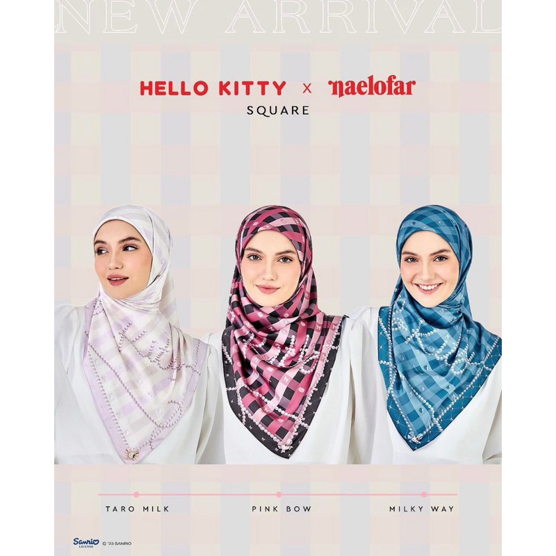 HELLO KITTY X NAELOFAR (SQUARE & SHAWL) | Shopee Malaysia