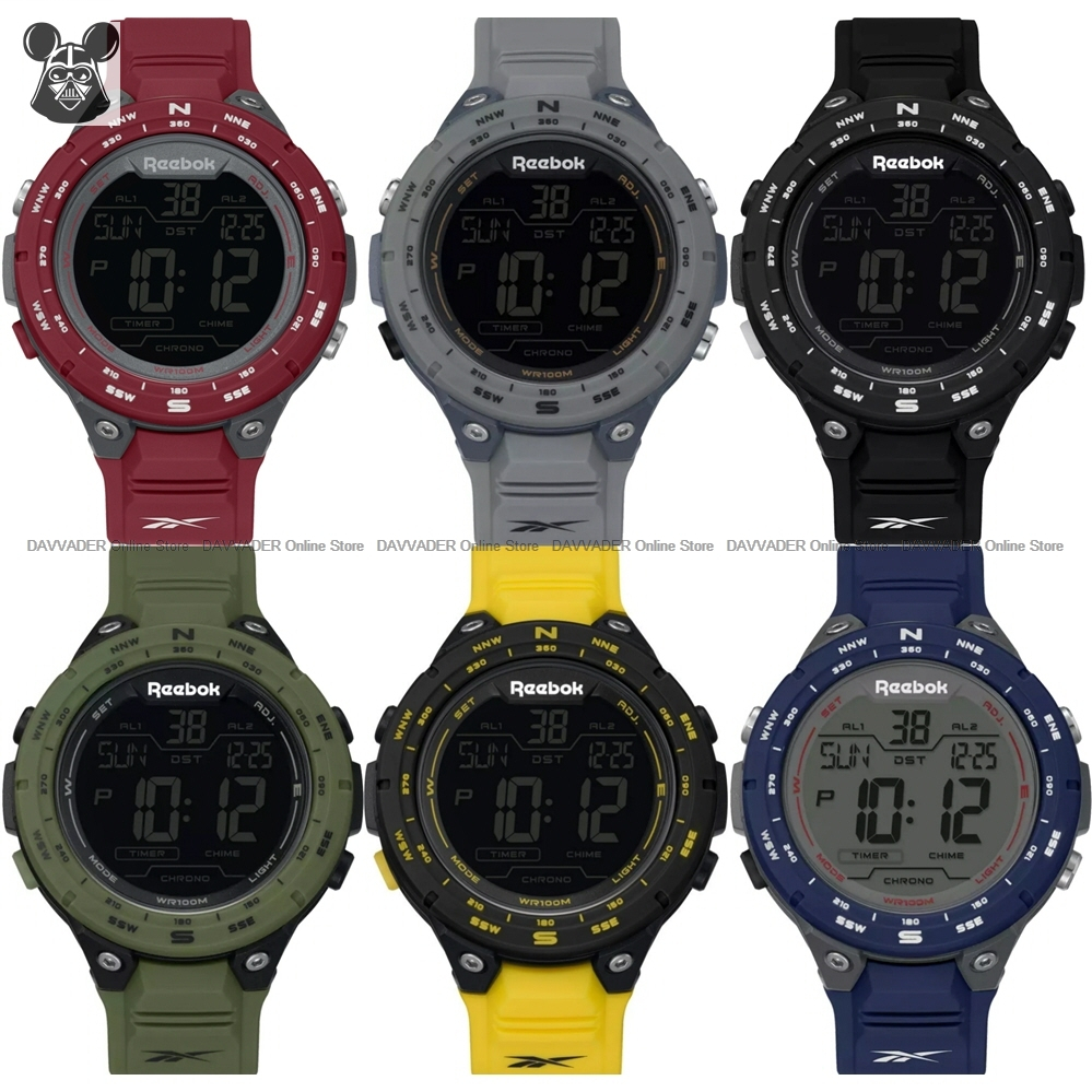 Reebok Watch RV-SLM-G9 Men's Digital Watch SLAM Digital Sports 46mm PU ...