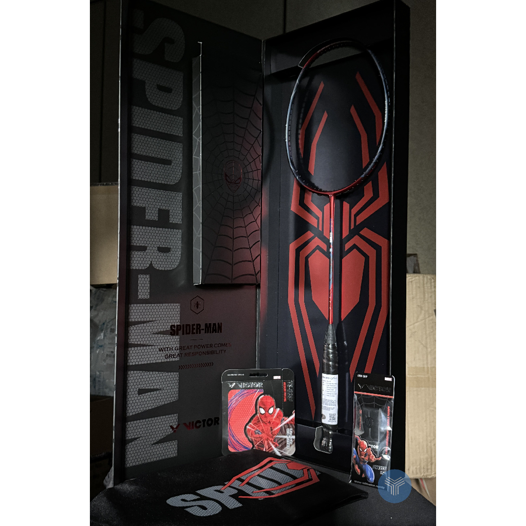 🔥NEW🔥 VICTOR X SPIDERMAN GIFT SET COLLECTION BADMINTON RACKET | Shopee ...