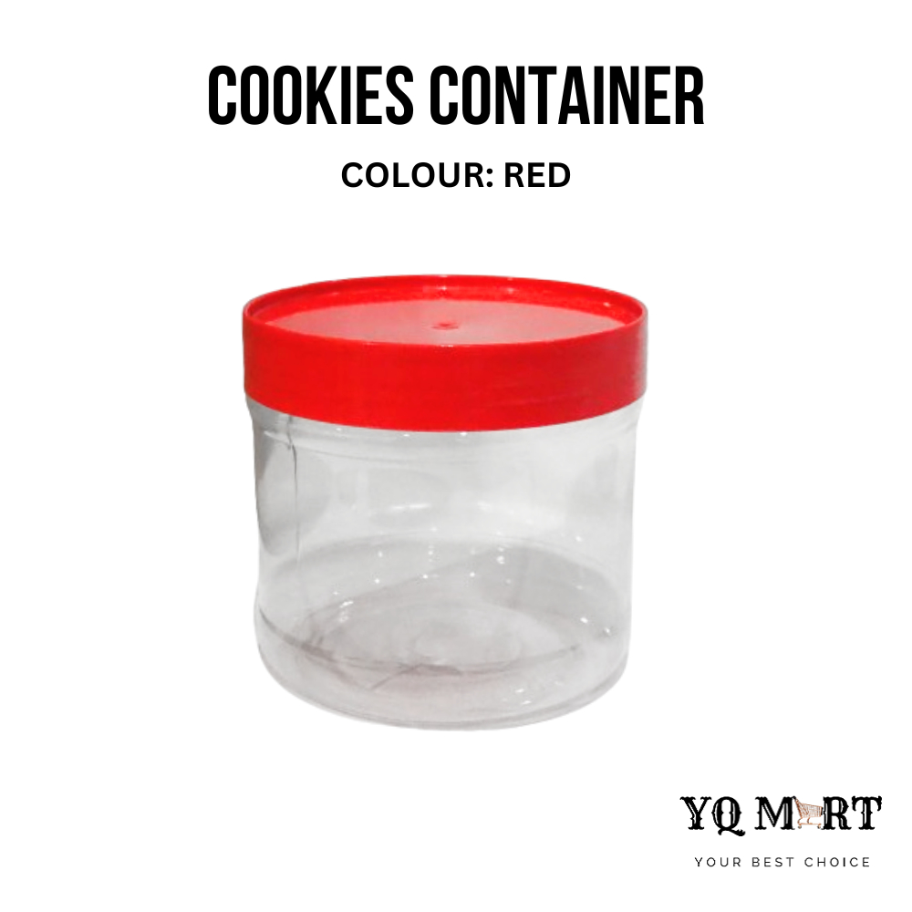 [BUNDLE DEAL] 50PCS Round Plastic Cookies Container with Red Cover ...