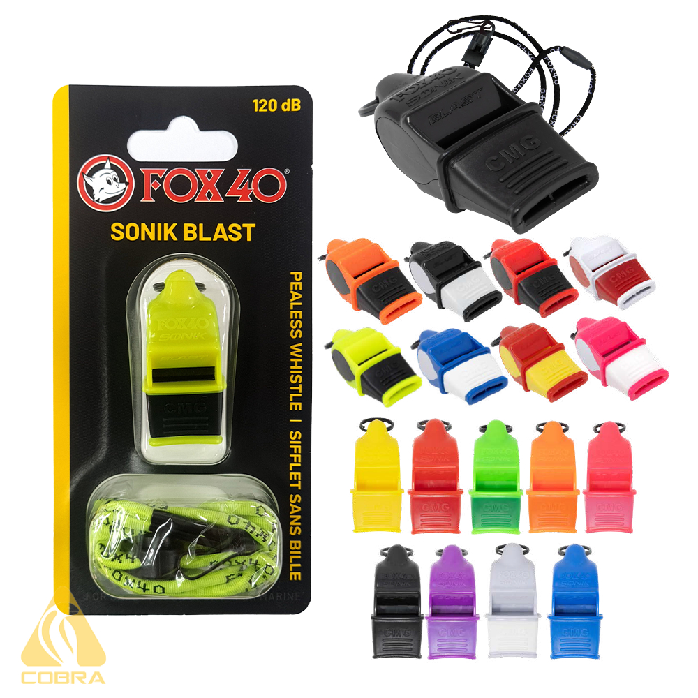 Fox40 Whistle Sonik Blast CMG With Lanyard with Sound Power 120dB ...