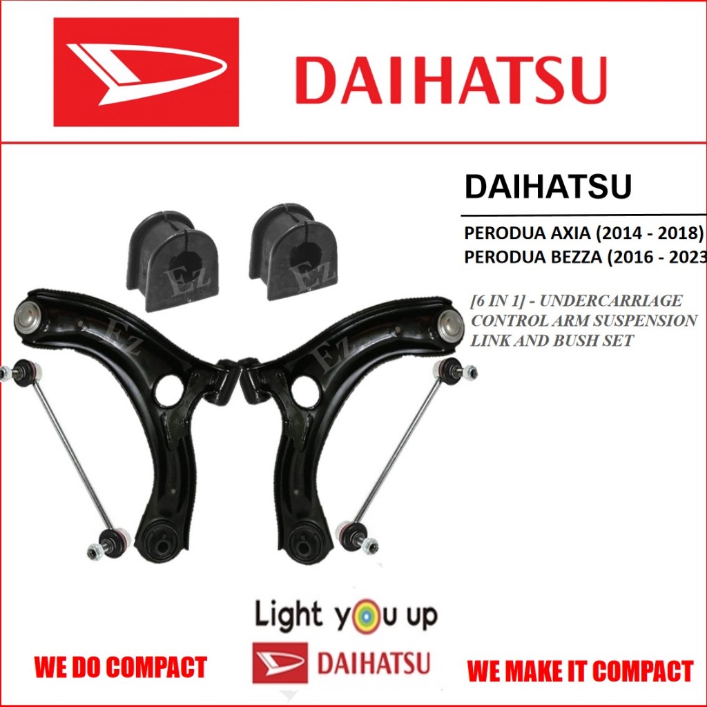 [6 IN 1] -FRONT LOWER ARM STABILIZER LINK BUSH SET FOR PERODUA AXIA ...