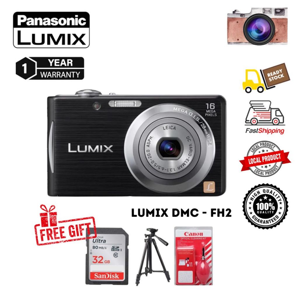 Panasonic Lumix DMC-FH2 14.1 MP Digital Camera with 4x Optical Image ...