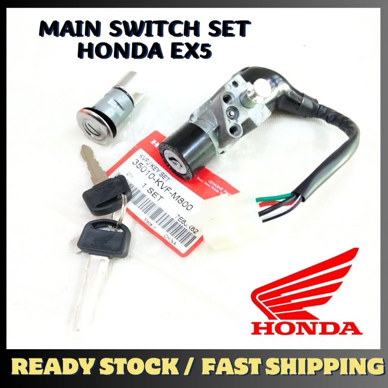 HONDA EX5 EX5 DREAM EX5DREAM MAIN SWITCH ASSY KUNCI SUIS SUIZ MAIN SWITCH SET 100% ORIGINAL ...
