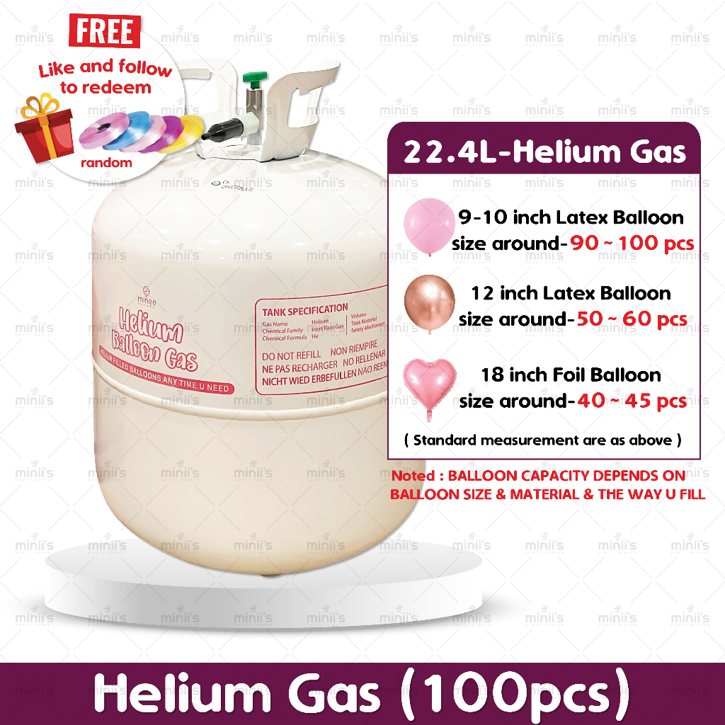 MINIIS PARTY 30pcs Helium Balloon Gas Helium For Balloon Helium Gas ...