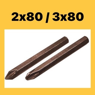 IMPACT POWER BIT 2X80 / 3X80 TAJAM TUMPUL KASAR MATA IMPACK KEPALA ...