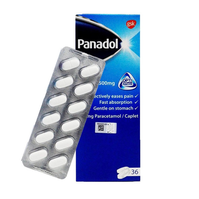Panadol Caplet 500mg Optizorb Formulation 12 Tablets / Strip | Shopee ...