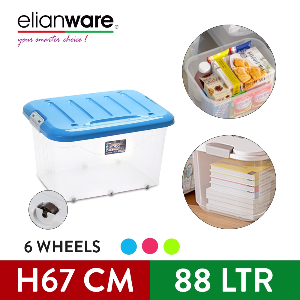 Elianware Multipurpose Transparent Storage Box (88L) | Shopee Malaysia