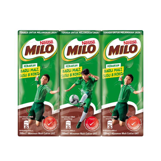 NESTLE Milo Chocolate Malt Activ Go UHT 200ML X 6 | Shopee Malaysia