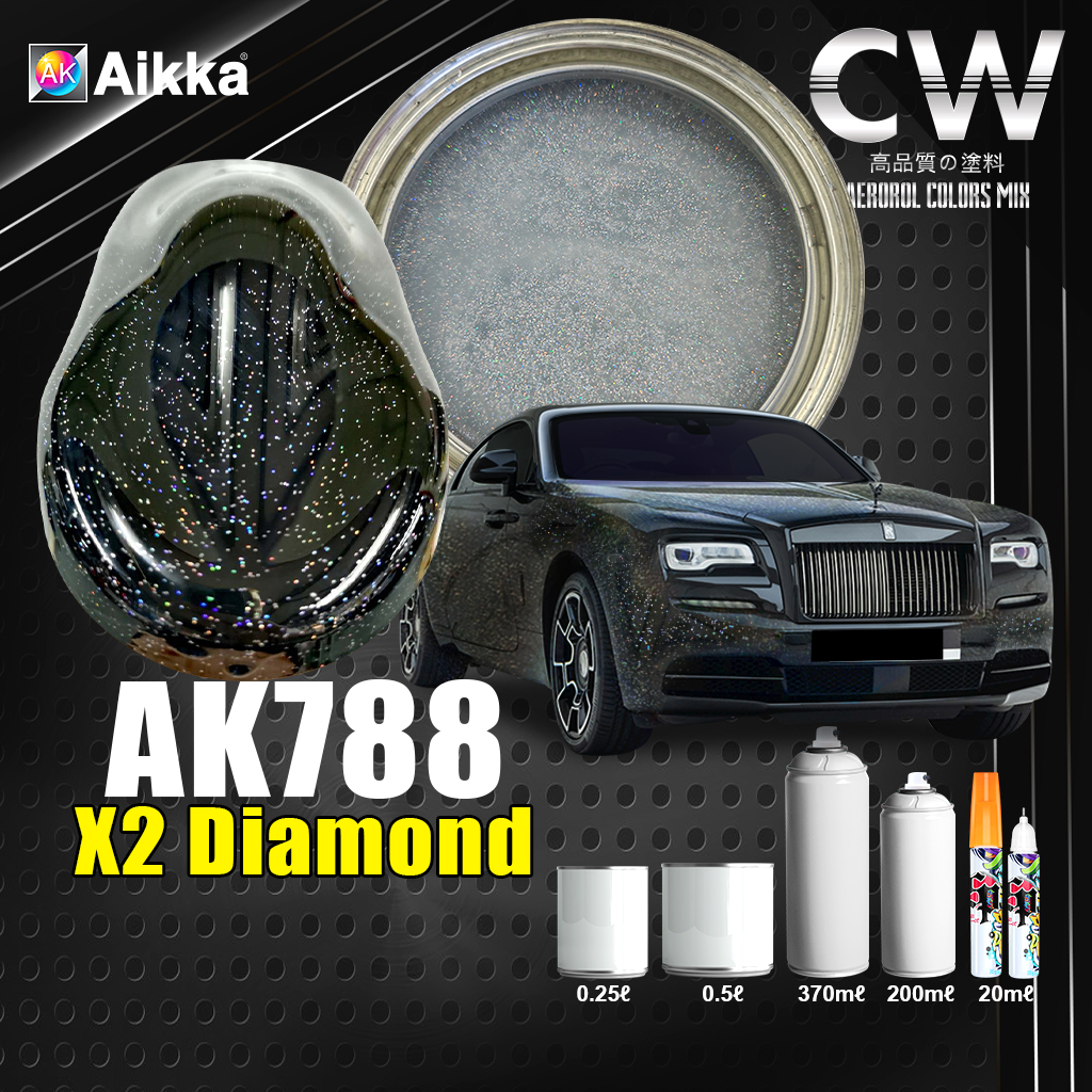 [ AK788 X2 Diamond 370ml / 0.25L / 0.5L ] AK Paint 2K Aikka DIY Aerosol ...