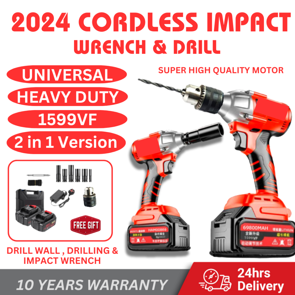 JANTECH NEW 1599VF 3 in1 ImpactWrench 880N.m 6-Size Cordless-Electric Impact Wrench Screwdriver ...