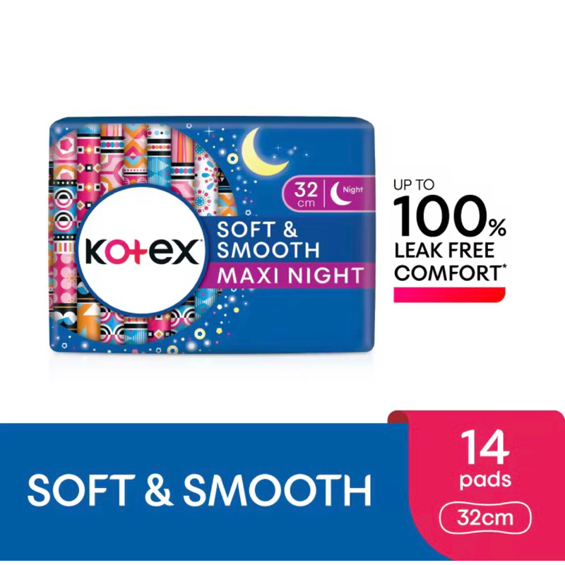 Kotex Soft & Smooth Maxi Non Wing (32cm x 14s)/ Maxi Wing (32cm x 12s) | kotex | sanitary napkin ...