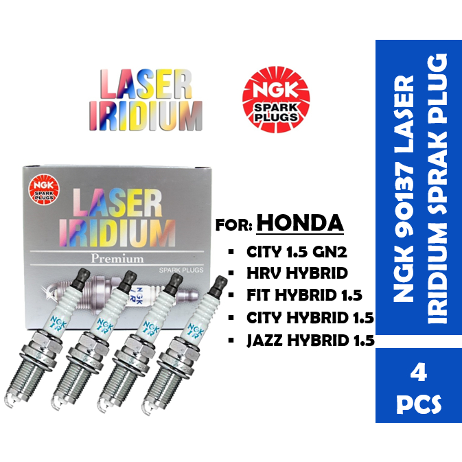 【100% ORIGINAL】NGK 90137 Laser Iridium Spark Plug Honda City GN2/ City Hybrid/ Jazz Hybrid/ Fit ...