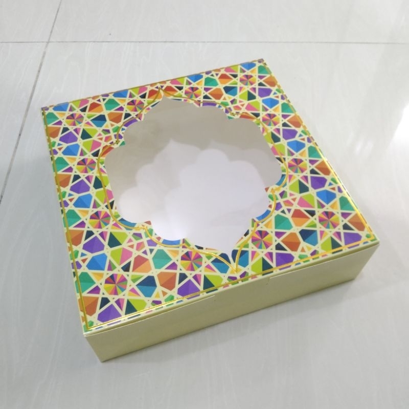 10 pcs Cake Box with Window 9”×9”×2.5” / Kotak Kuih Talam Hari Raya ...