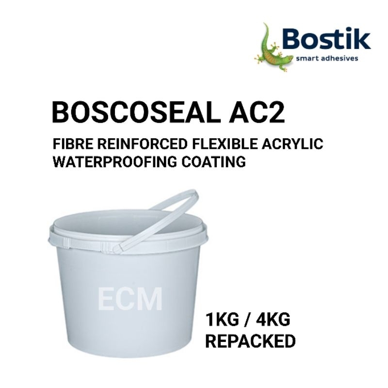 BOSTIK BOSCOSEAL AC2 FIBER WATERPROOFİNG COATING (4KG & 1KG REPACK ...