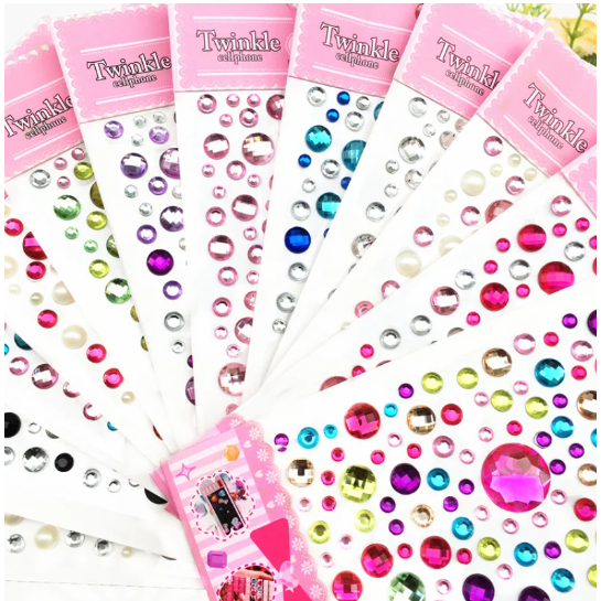 3D Round Shape Crystal Diamond Sticker for Decoration DIY Art and Craft ...