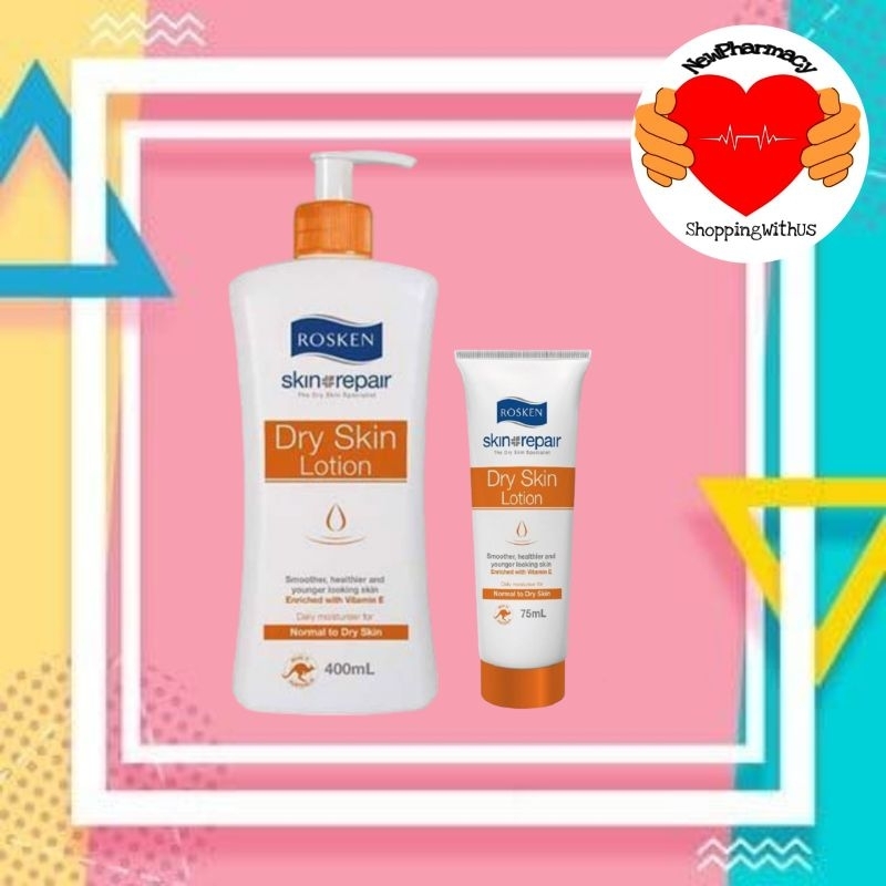 Rosken Skin Repair Dry Skin Lotion 400ml / 75ml (Exp-12/2025) | Shopee ...