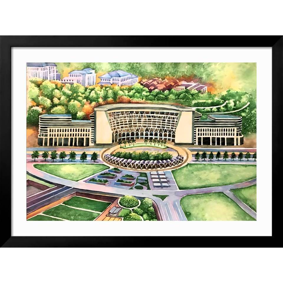 Art Print Painting of Kompleks Kementerian Kewangan Putrajaya | Shopee ...