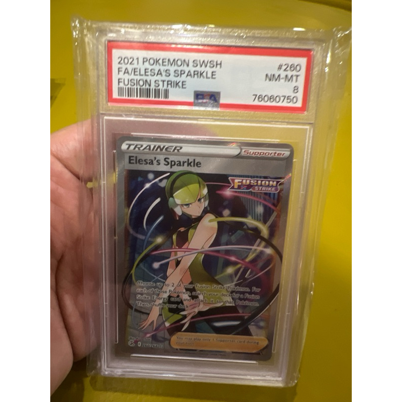 Pokemon Tcg - Elesa’s Sparkle full art trainer waifu PSA 8 Graded Card ...