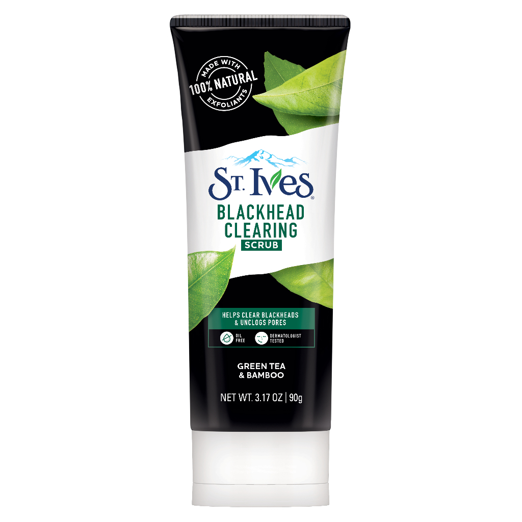 St. Ives Blackhead Clearing Green Tea & Bamboo Face Scrub For Clean ...