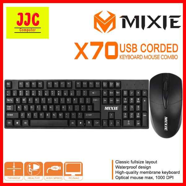MIXIE X70 USB CORDED KEYBOARD AND MOUSE COMBO | Shopee Malaysia
