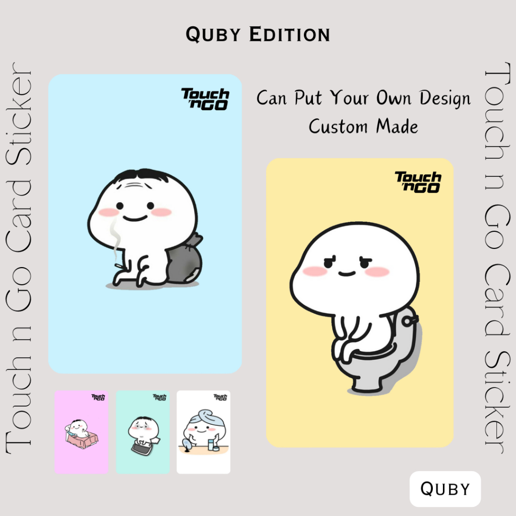 Cute Quby Touch n Go Card Sticker - ATM CARD SMART CARD MEMBER CARD ...