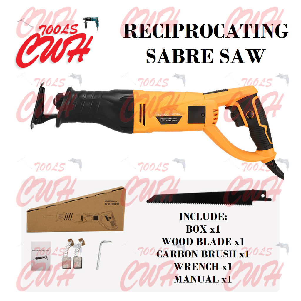 PRC 900W RECIPROCATING SABRE RECIPRO SABER SAW WOOD METAL PVC PIPE ...