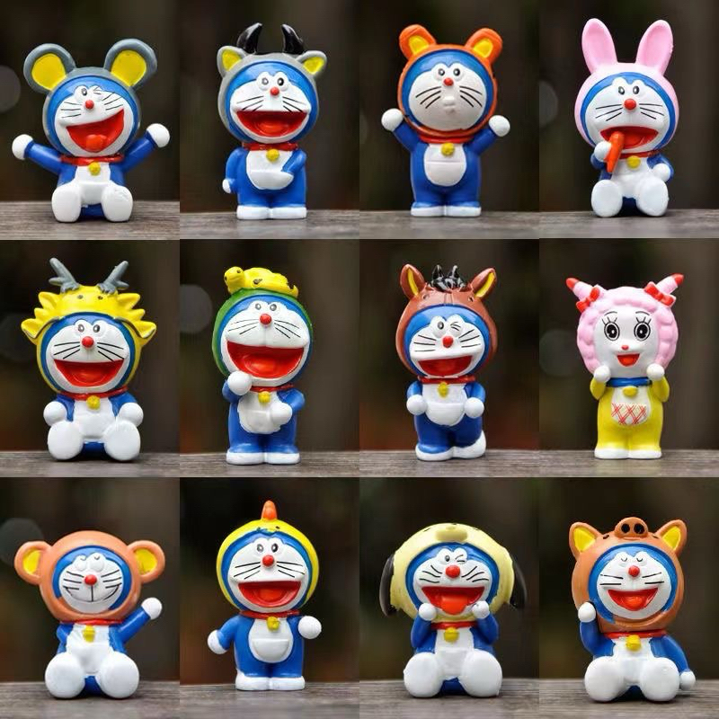 [12pcs Figure] Doraemon Figure Constellations Toys Doraemon Collection ...