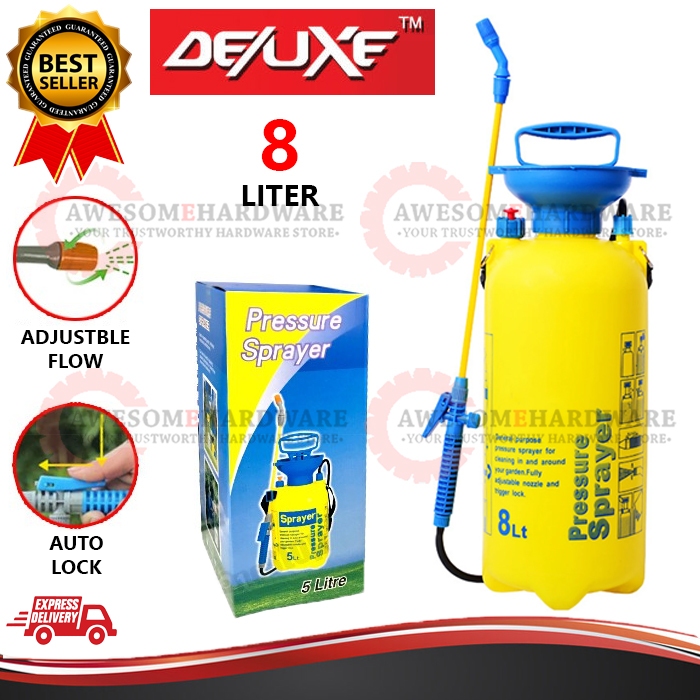 (ORIGINAL) DELUXE BRAND 8L GARDEN PRESSURE SPRAYER PRESSURE PUMP ...