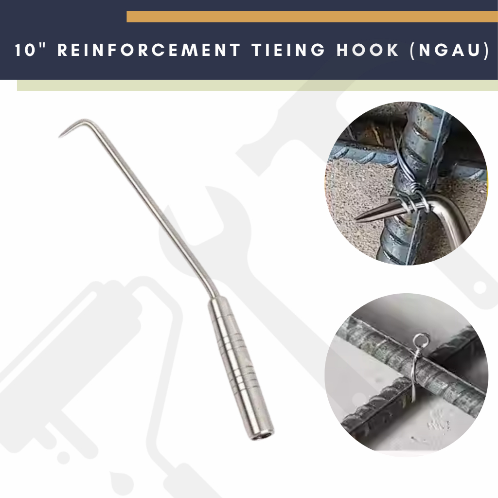 10" Ngau Tie-up Hook Wire Twister Pengikat Dawai Besi 扎铁钩 Manual Twist ...