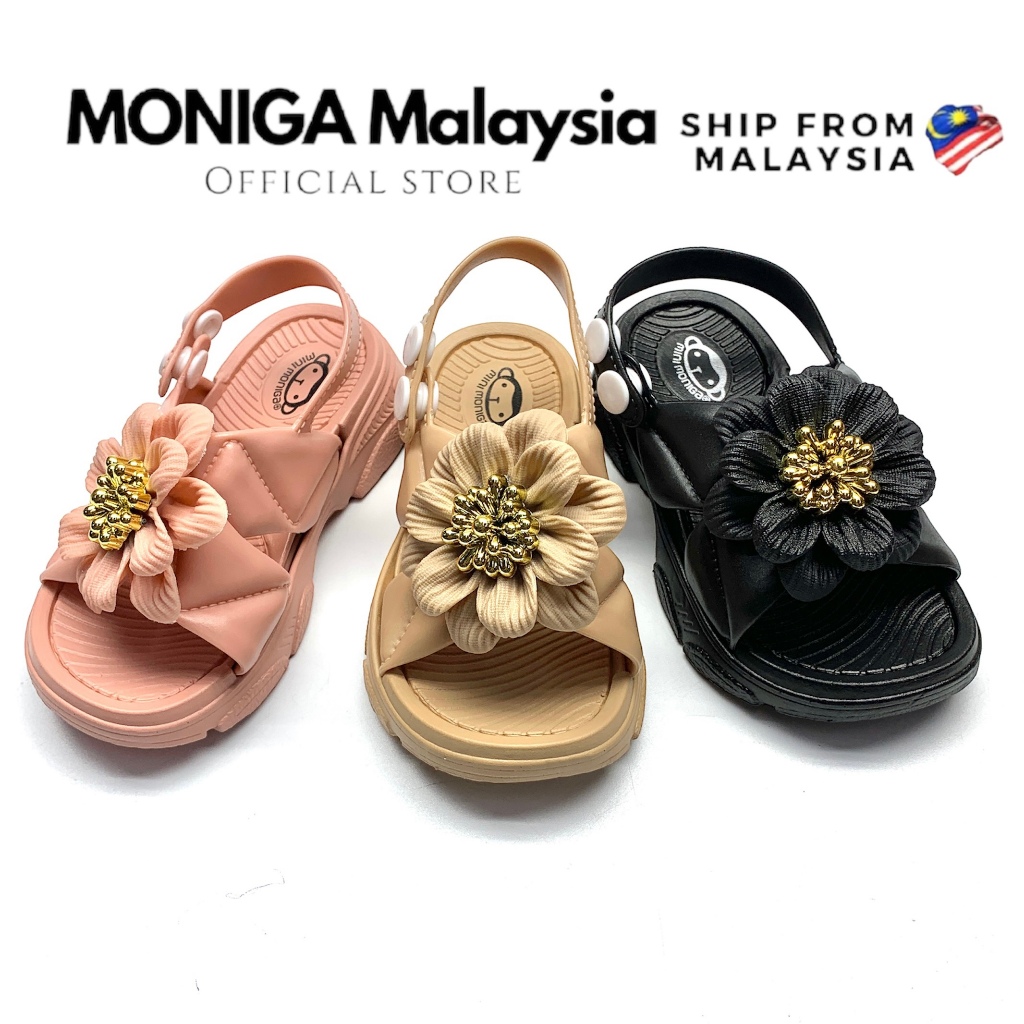 MONIGA KIDS - SIZE 18 - 29 Sandal Budak Sole Lembut | Sliper Budak ...