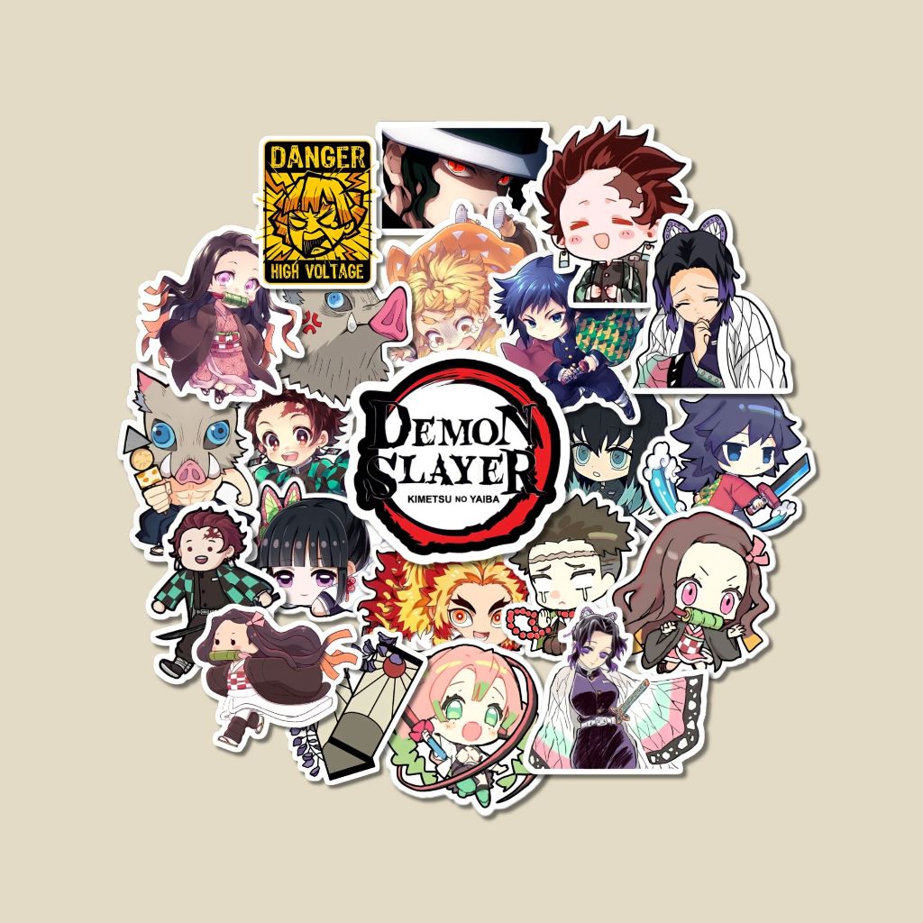 🔥READY STOCK🔥 Demon Slayer Anime Waterproof Glossy Sticker 🔥 Diary ...