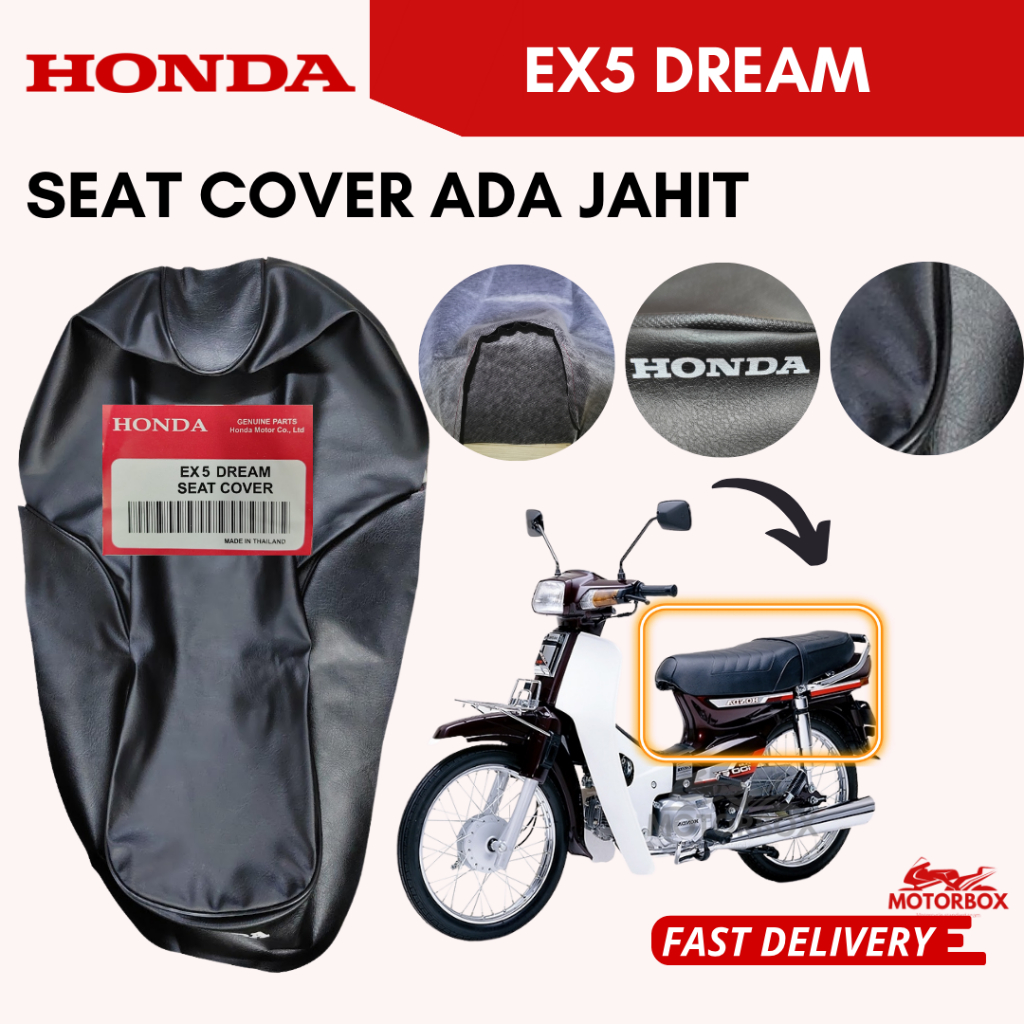 HONDA EX5 HIGH POWER DREAM ORIGINAL DESIGN SEAT COVER DOT 1 - ORI CUT ...
