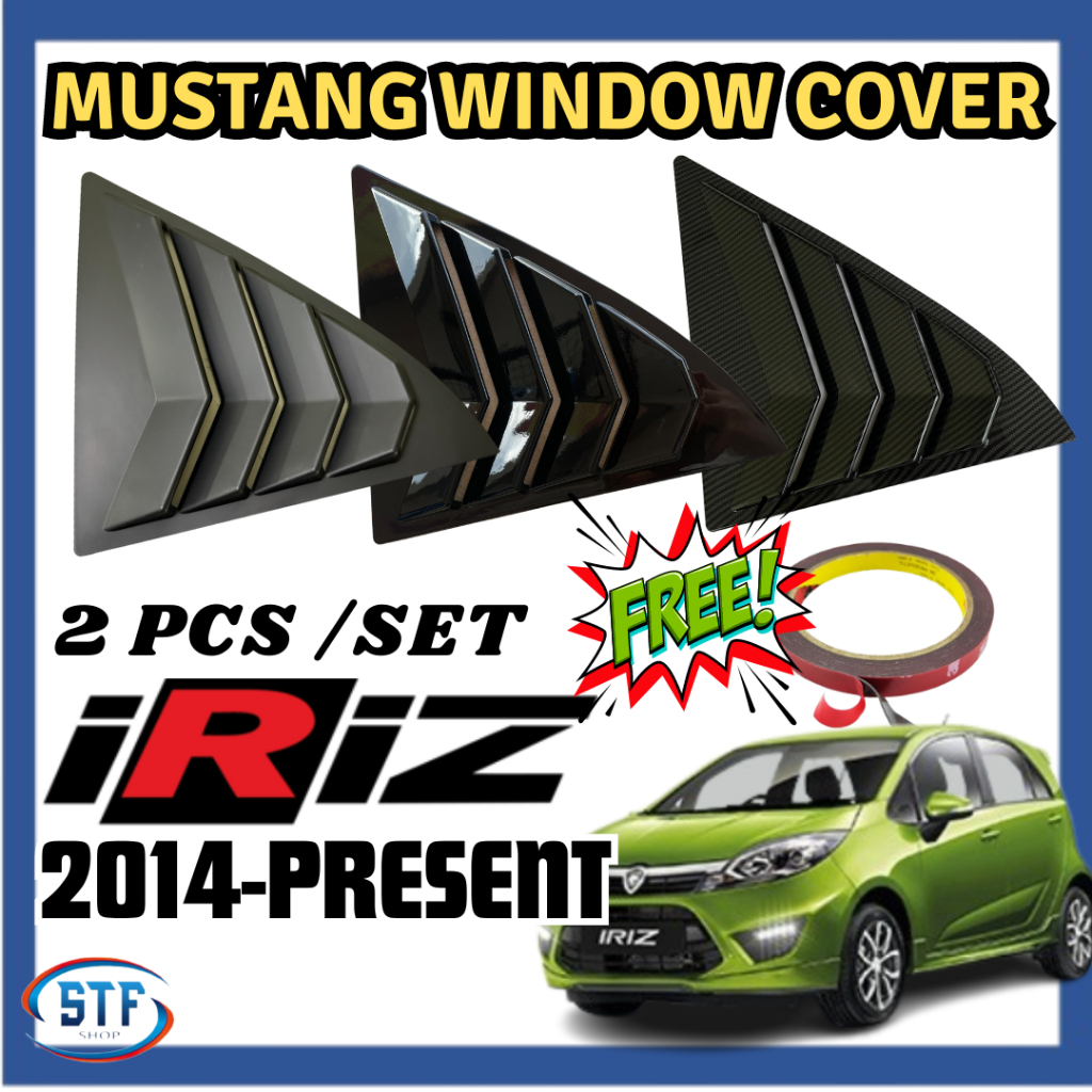 Proton Iriz 2014-Present Mustang Window Cover / Rear Window Side Louver ...