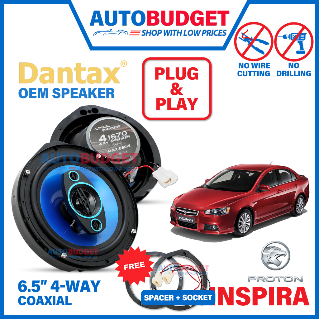 PROTON Inspira Plug & Play Speaker DANTAX 6.5 inch 4-Way Spacer Socket ...