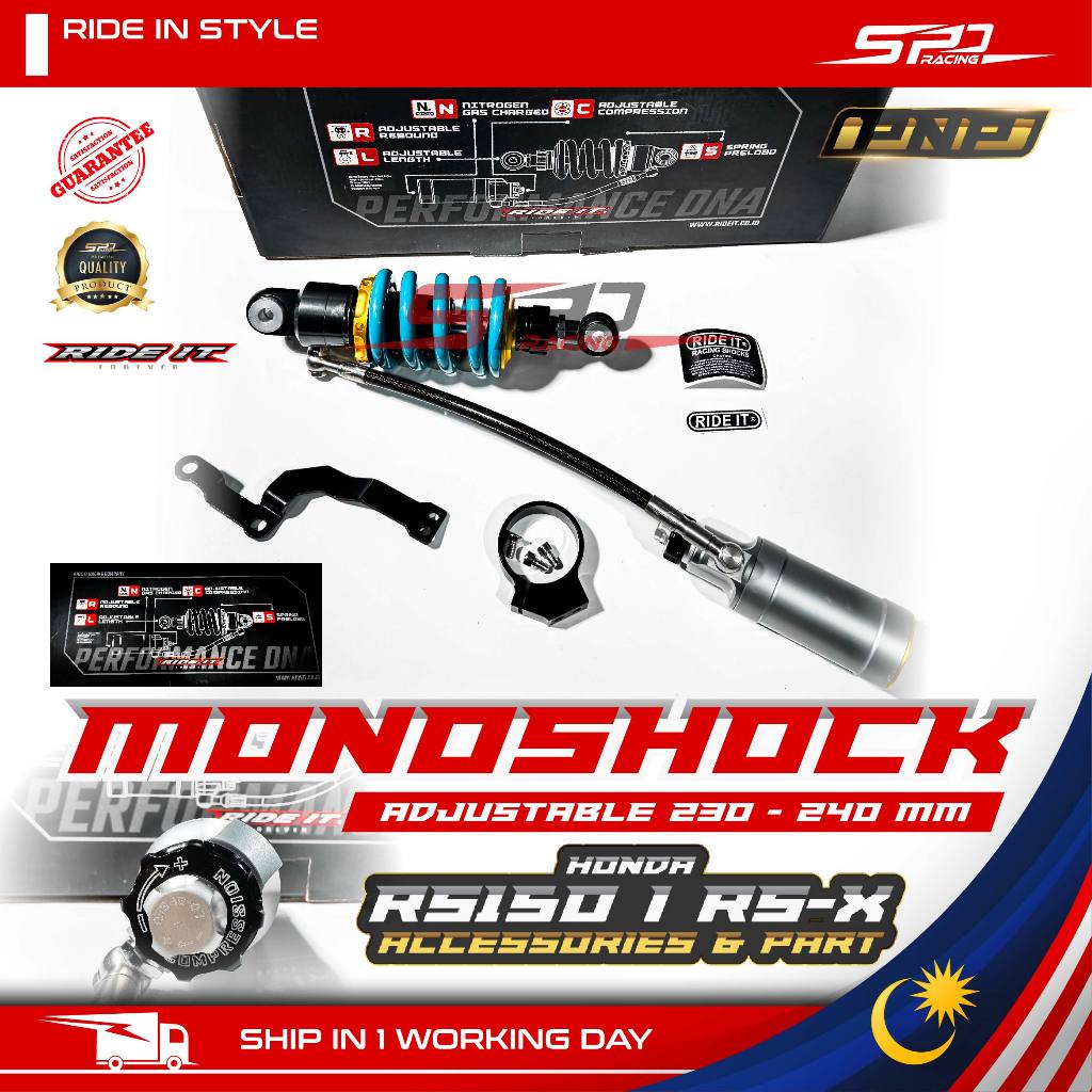 Monoshock for RS150 /Winner X / RS -X (Adjustable 230 - 240mm ...