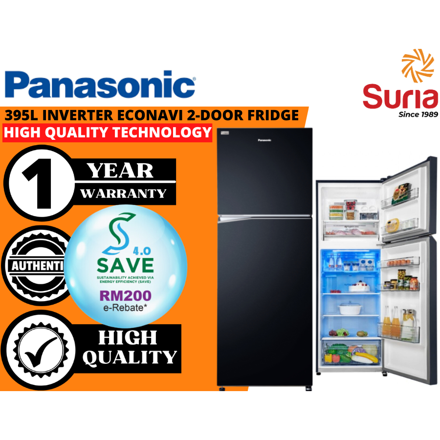 (Free Delivery Kedah,Penang & Perlis)Panasonic 395L 2 Door ECONAVI ...