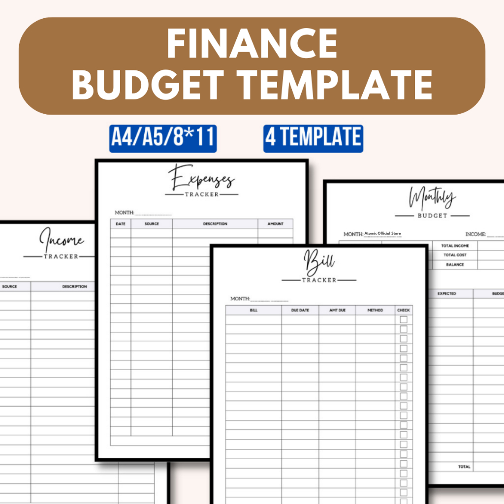 🔥INSTANT🔥 Financial Budget Template Income Tracker Bill Tracker ...