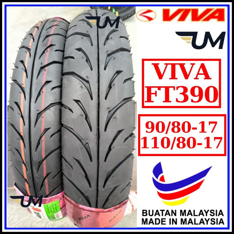 VIVA TUBELESS TYRE FT390 FT900 70/90-17 80 BUNGA TAJAM VIRAL BATTLAX ...